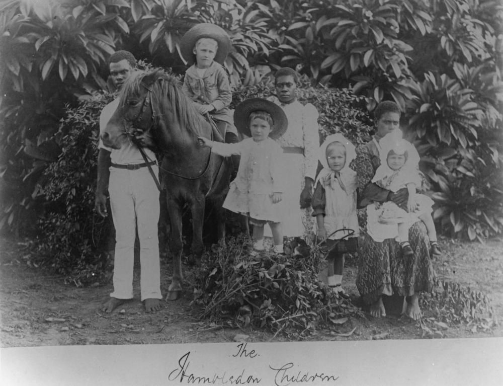 White children and Pacific Islander attendants, Hambledon Sugar ...