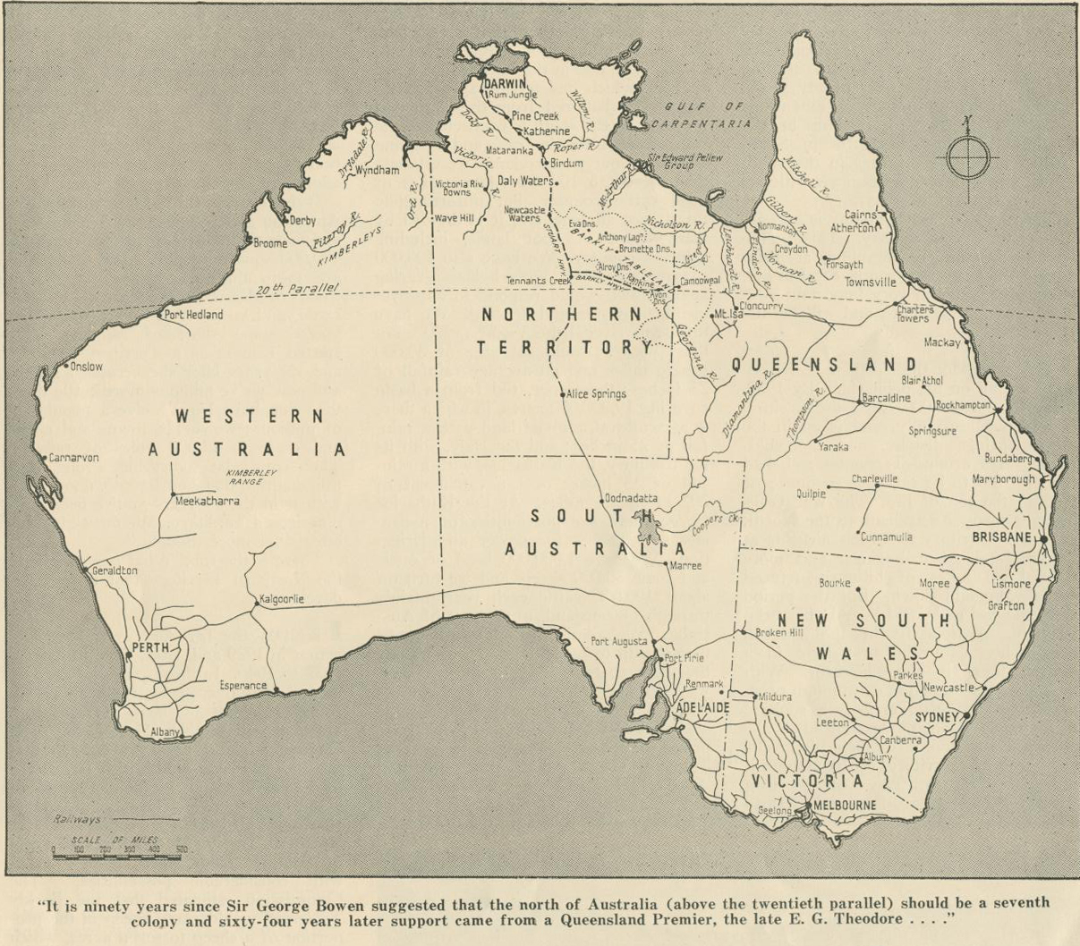 New state above the twentieth parallel, 1953 | Queensland Historical Atlas